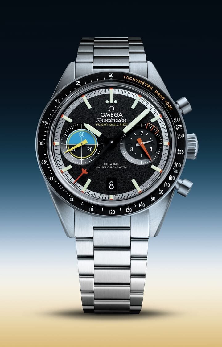 rewrite this title Omega Speedmaster Pilot: a modern homage to aviation ...
